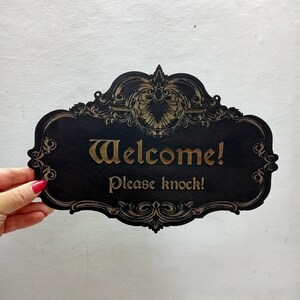 Victorian Door Sign, Wood Engraved Wall Art, Gothic Decor - Etsy