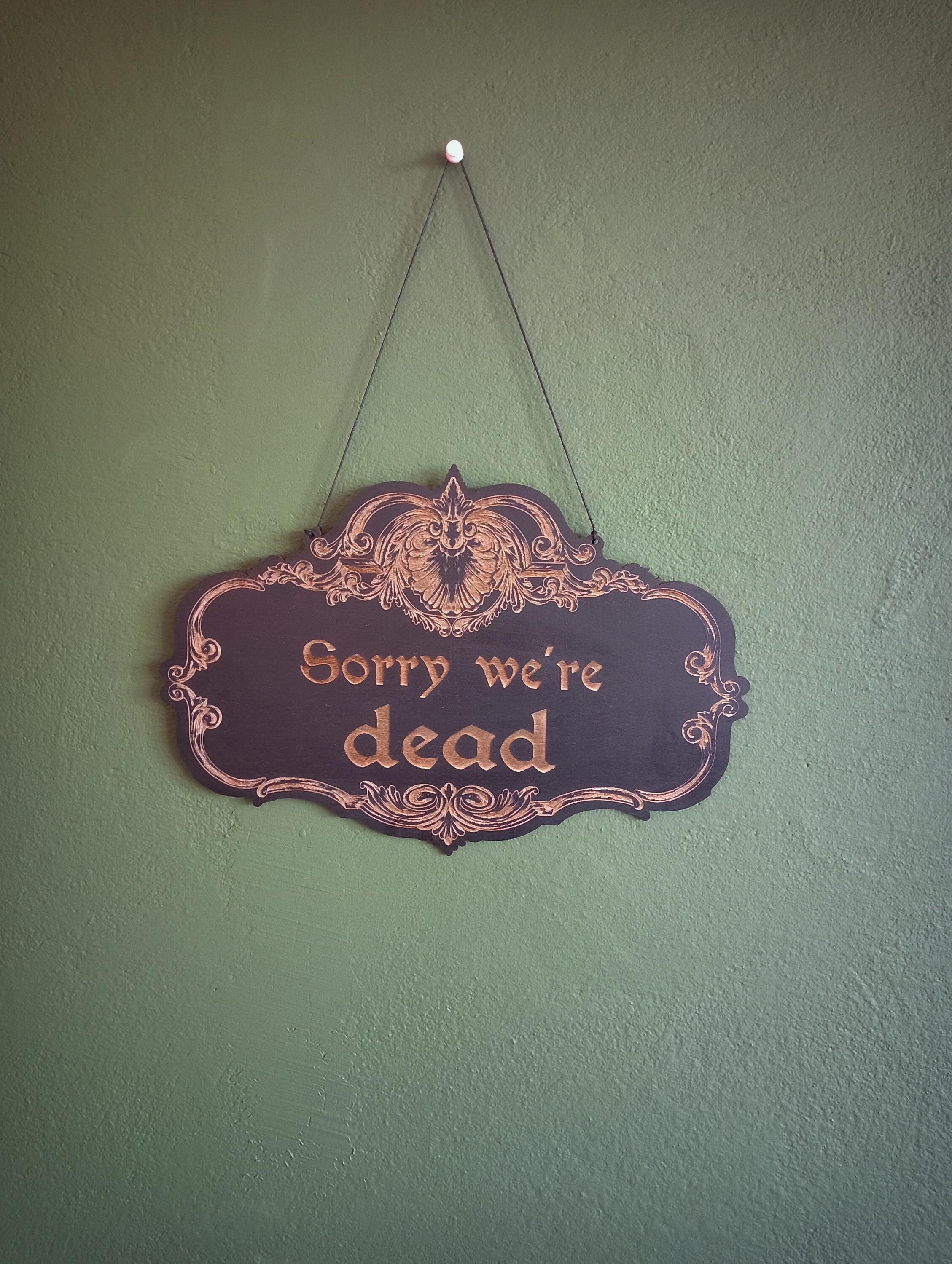 Wood Engraved Door Sign, Victorian Wall Art, Gothic Decor, - Etsy