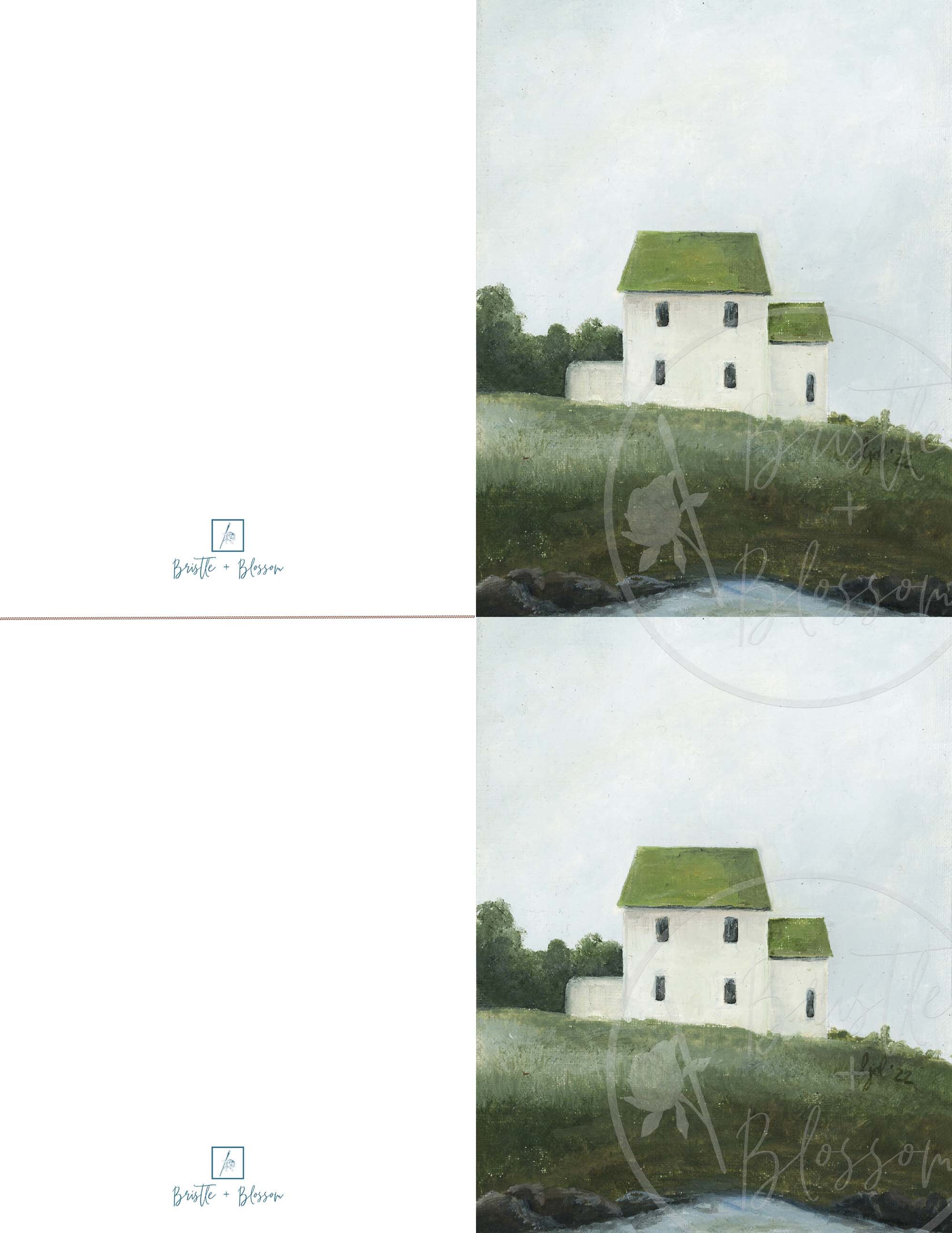 Old Farmhouse Notecards | Blank Inside | Vintage Farmhouse Painting ...