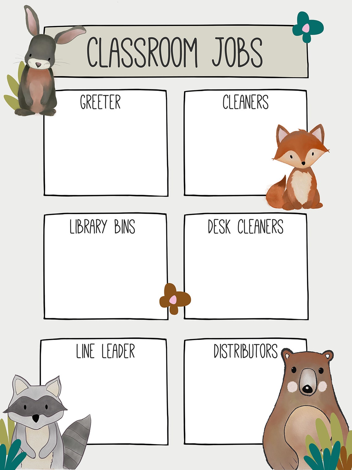 Classroom Decor Bundle Editable Forest Animals Classroom Rules ...