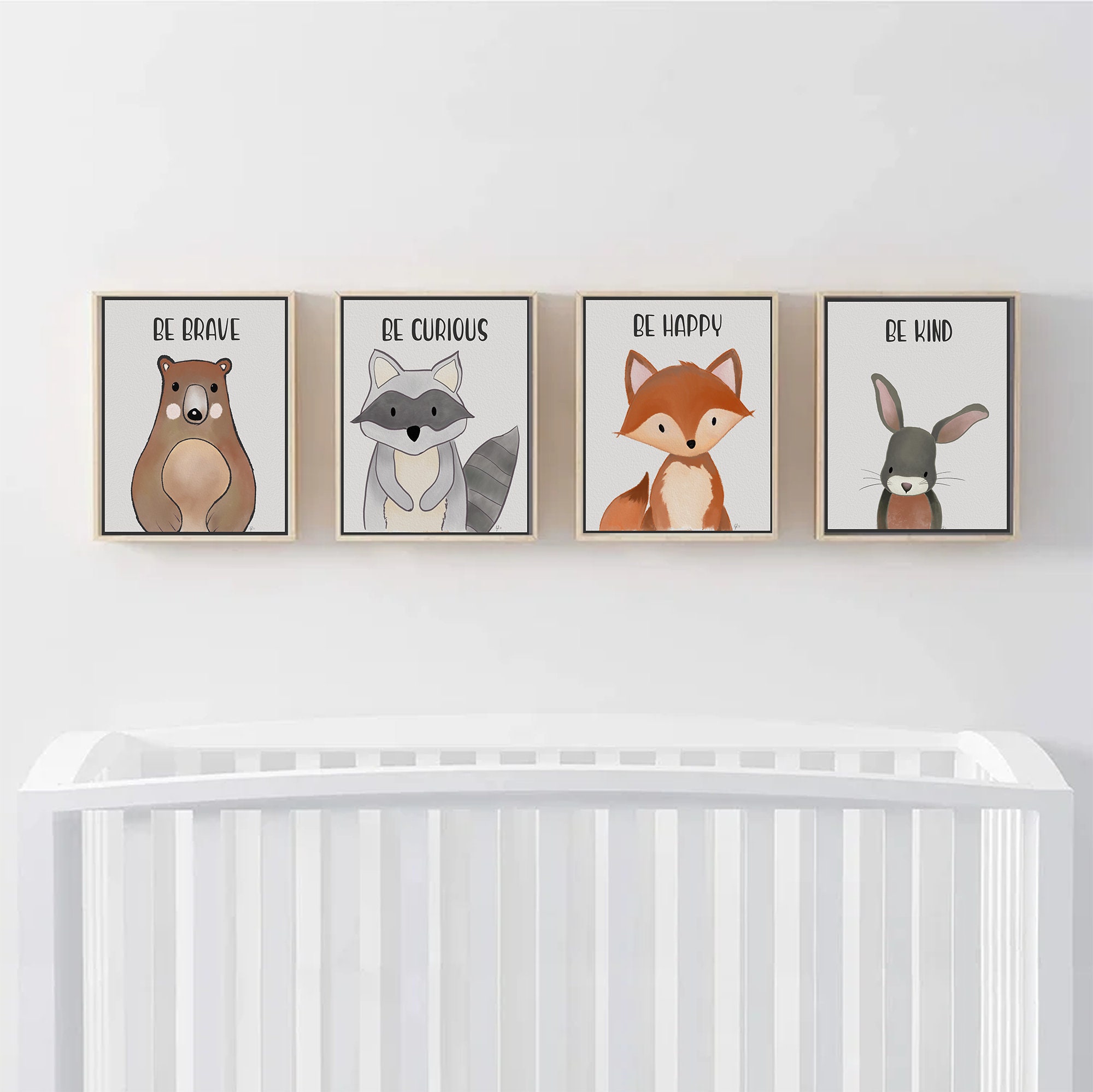 Classroom Posters, Forest Animals Encouragement Paintings, Be Brave, Be ...
