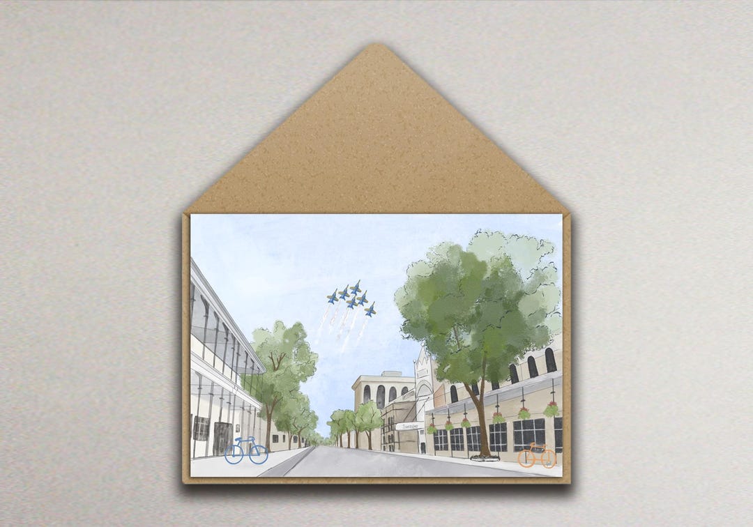 Blue Angels Homecoming on Palafox | Pensacola Landmarks | Watercolor ...