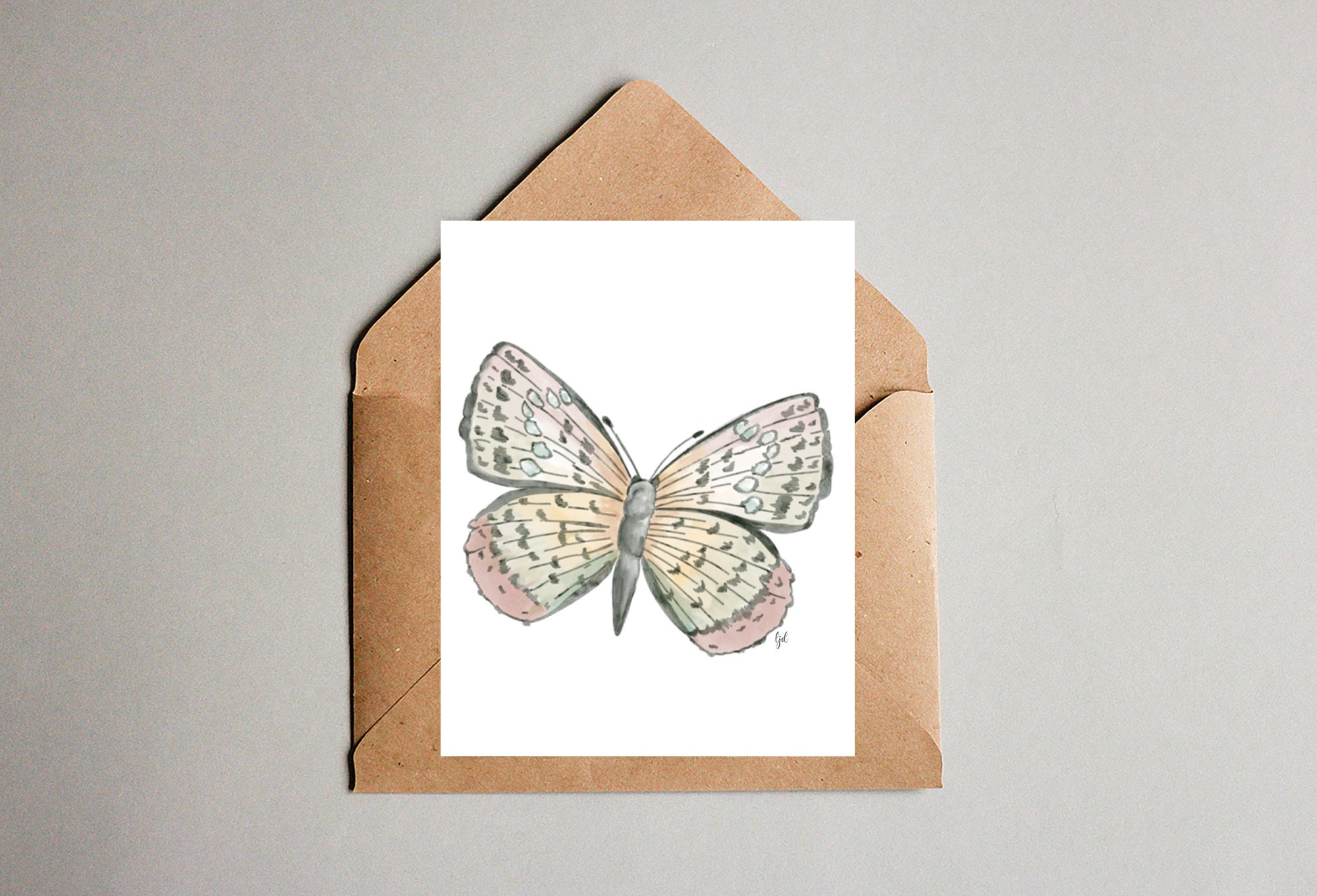 Butterfly Notecards | Blank Inside | Original Art | Greeting Card | Set ...
