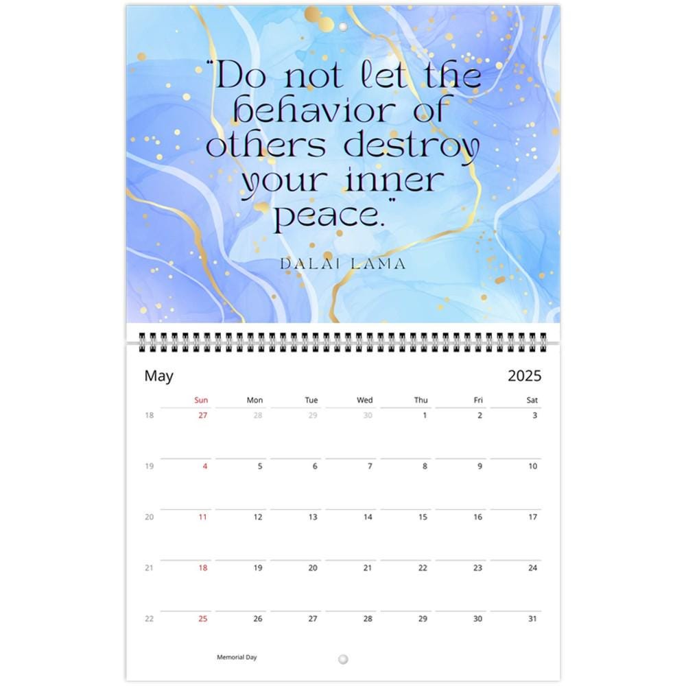 2025 Motivational Calendar Eco-friendly Print Inspirational - Etsy