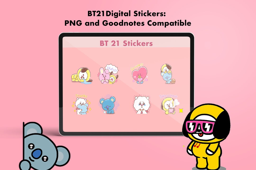 BTS Kpop BT21 Digital Stickers | Digital Planning Stickers for ...
