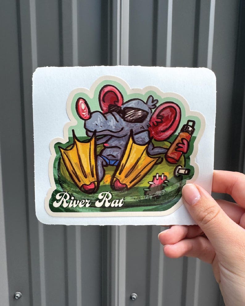 River Rat Sticker Decal - Etsy