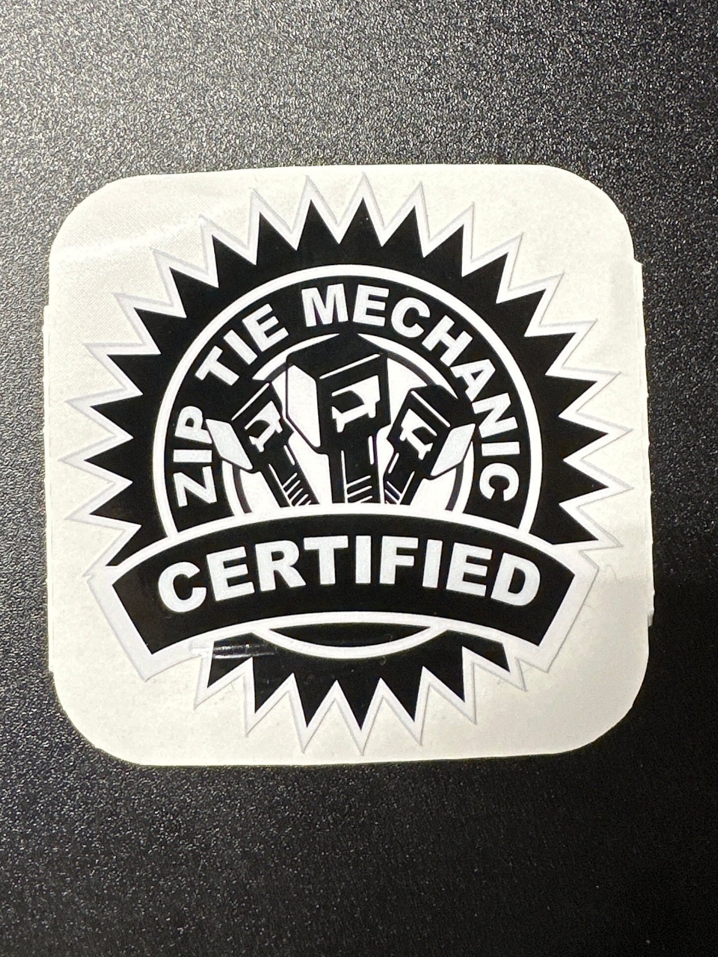 Custom Printed Certified Zip Tie Mechanic Decals - Etsy