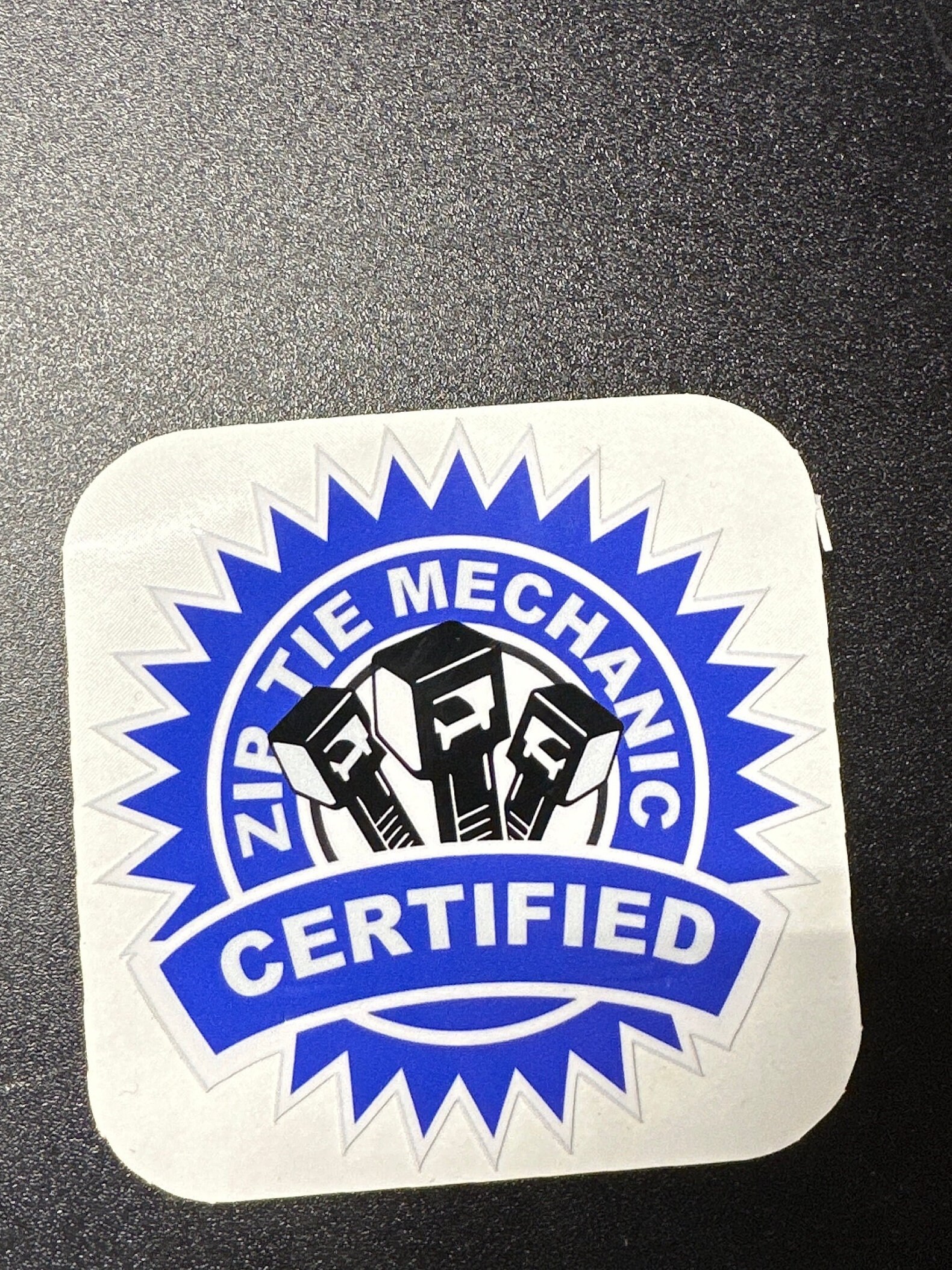 Custom Printed Certified Zip Tie Mechanic Decals - Etsy