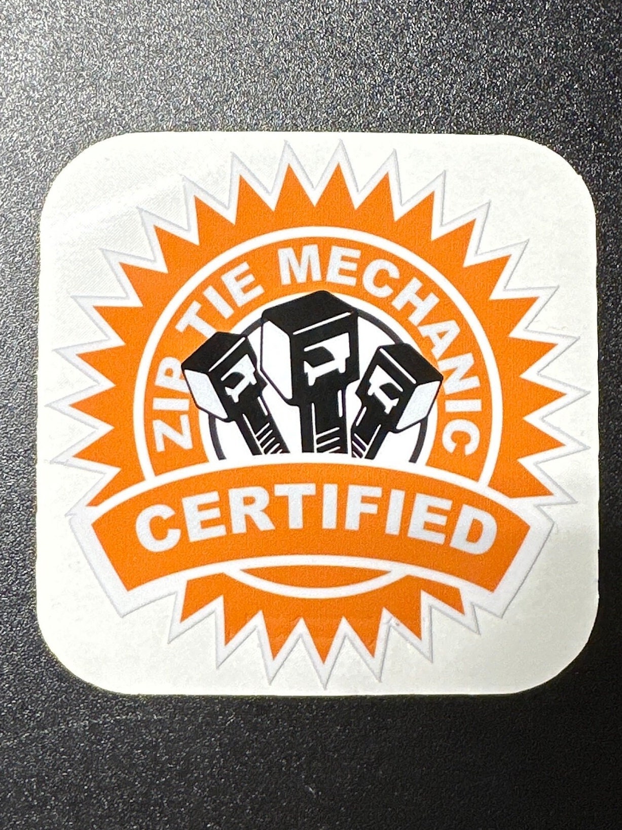 Custom Printed Certified Zip Tie Mechanic Decals - Etsy