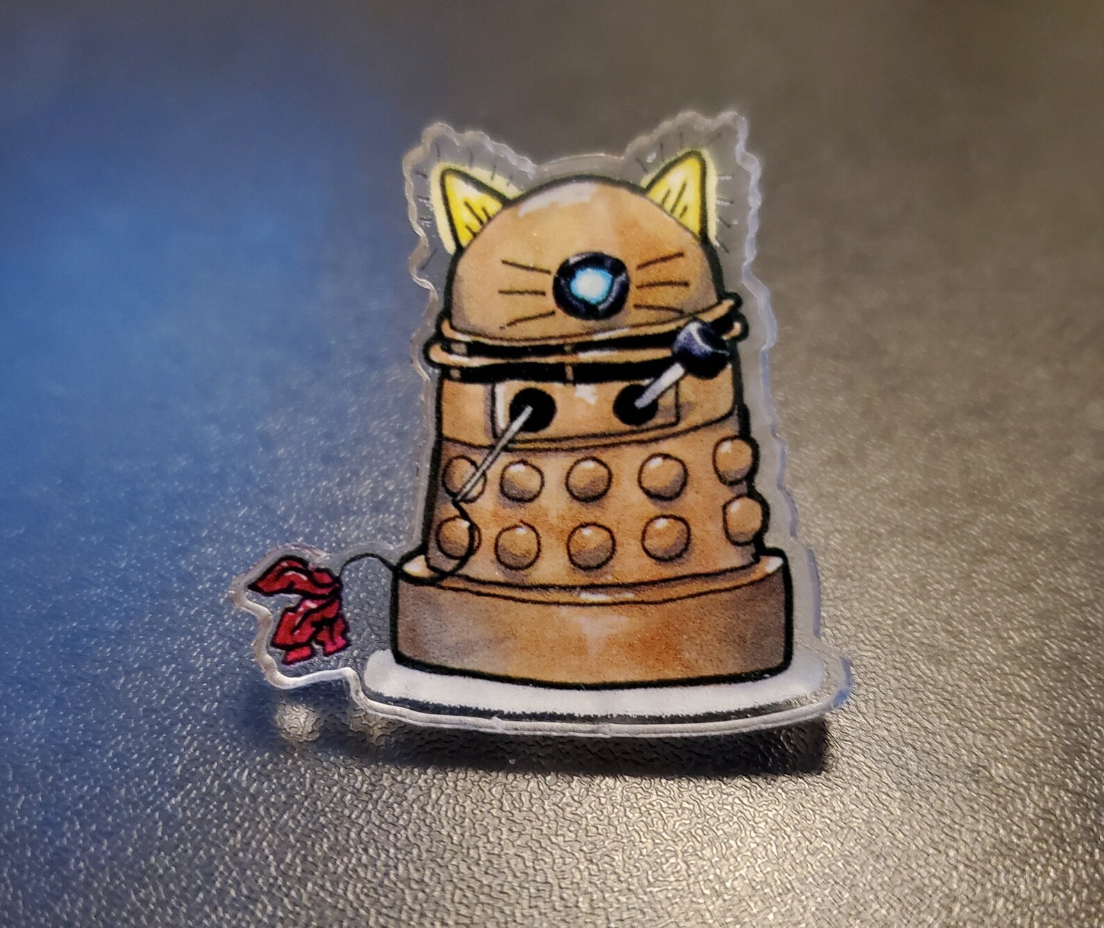 Dalkat Acrylic Pin -dalek, Cat Pin, Dalek Cat Pin, Dalek Pin, Doctor ...