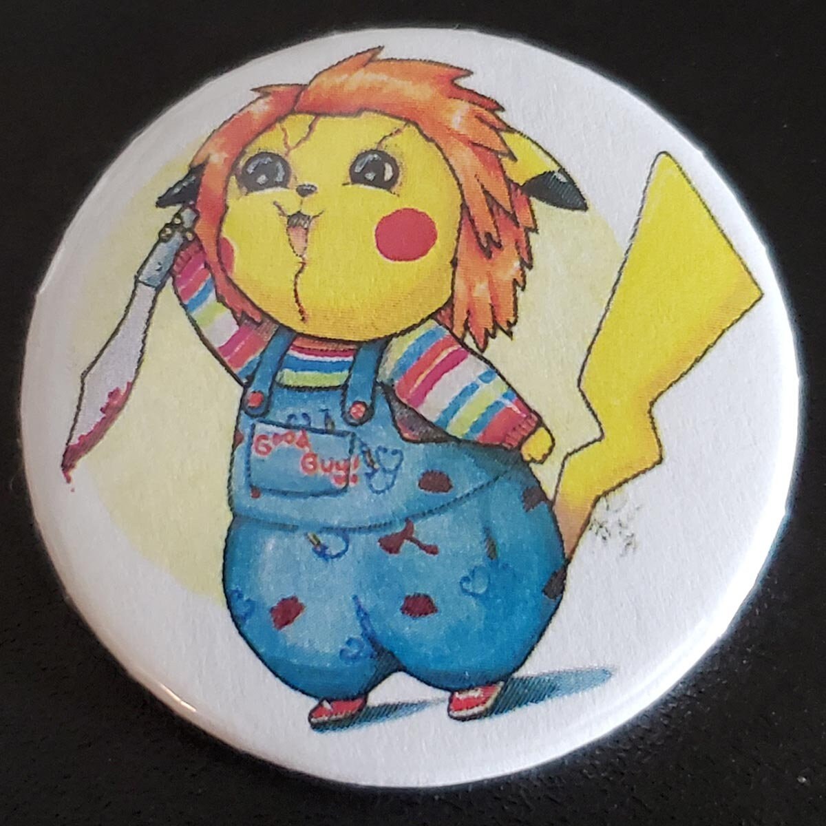 Horrorchu Button Pins Horror Icons, Pikachu, Elvira, Freddy, Chucky ...
