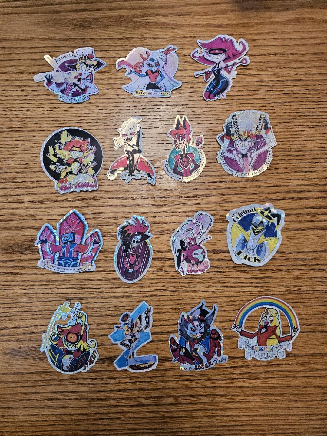 Assorted Hazbin Stickers - Hazbin Hotel, Nifty, Angel Dust, Husk ...