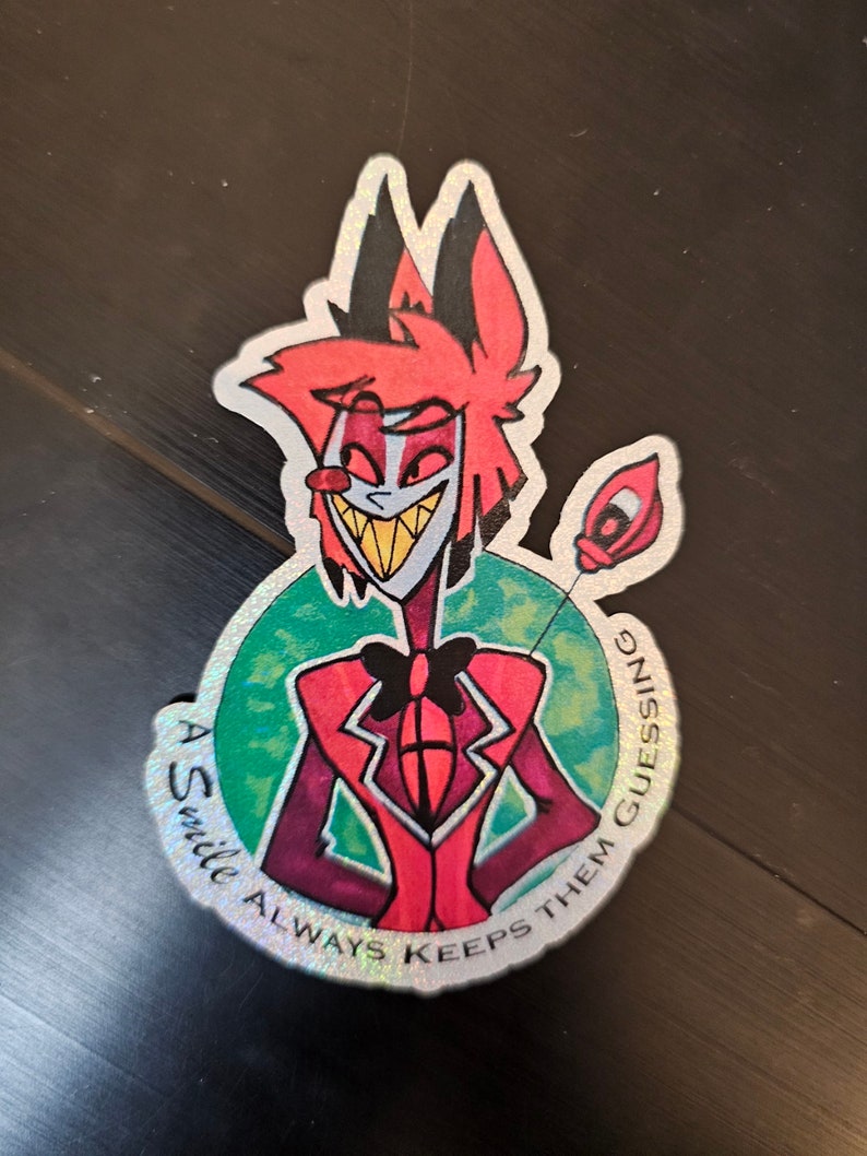 Assorted Hazbin Stickers Hazbin Hotel, Nifty, Angel Dust, Husk, Alastor, Vinyl, Holographic ...
