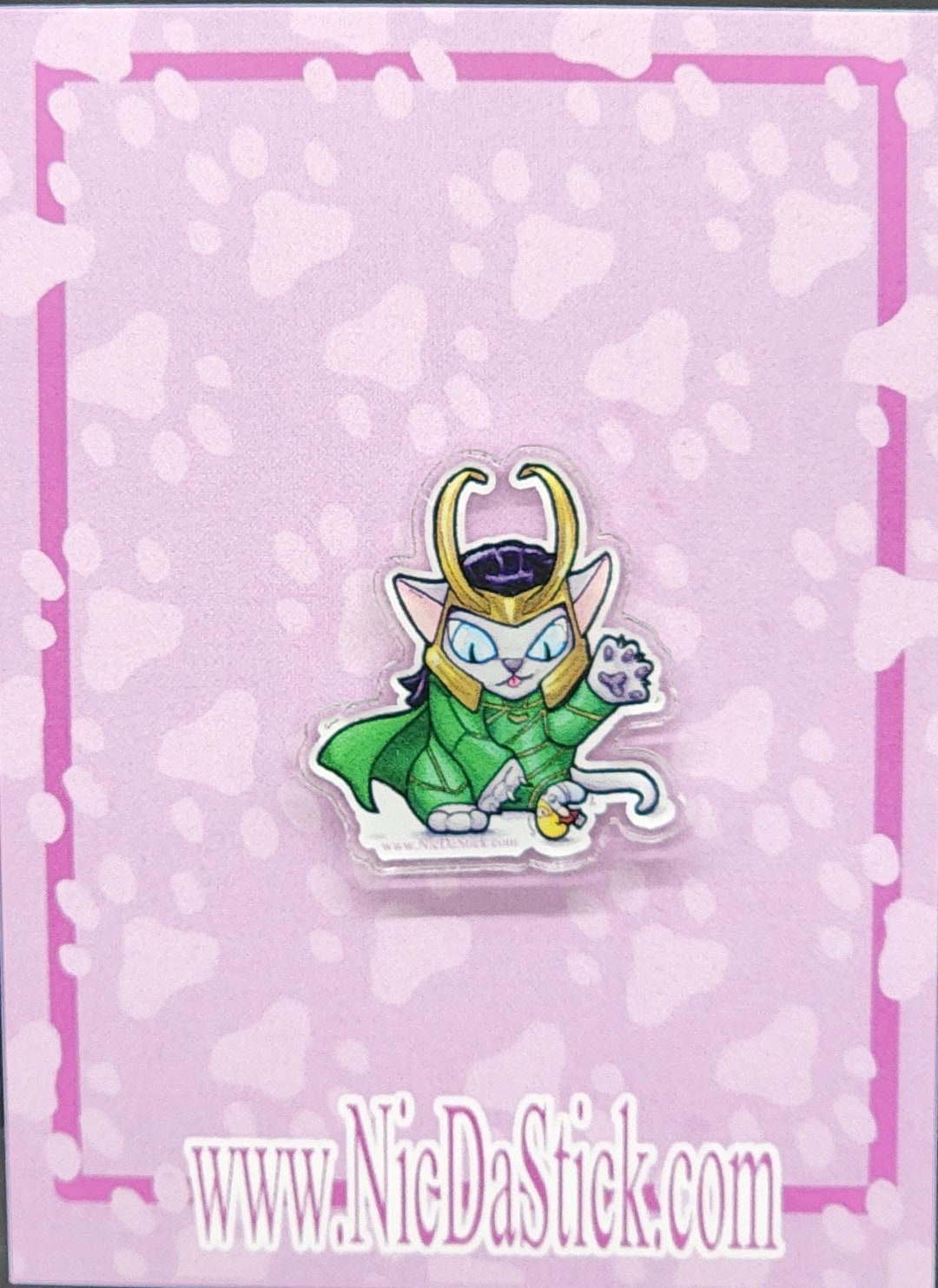Lokitty Acrylic Pin | Loki Pin, Loki, Loki Variant, Original Art, Loki ...