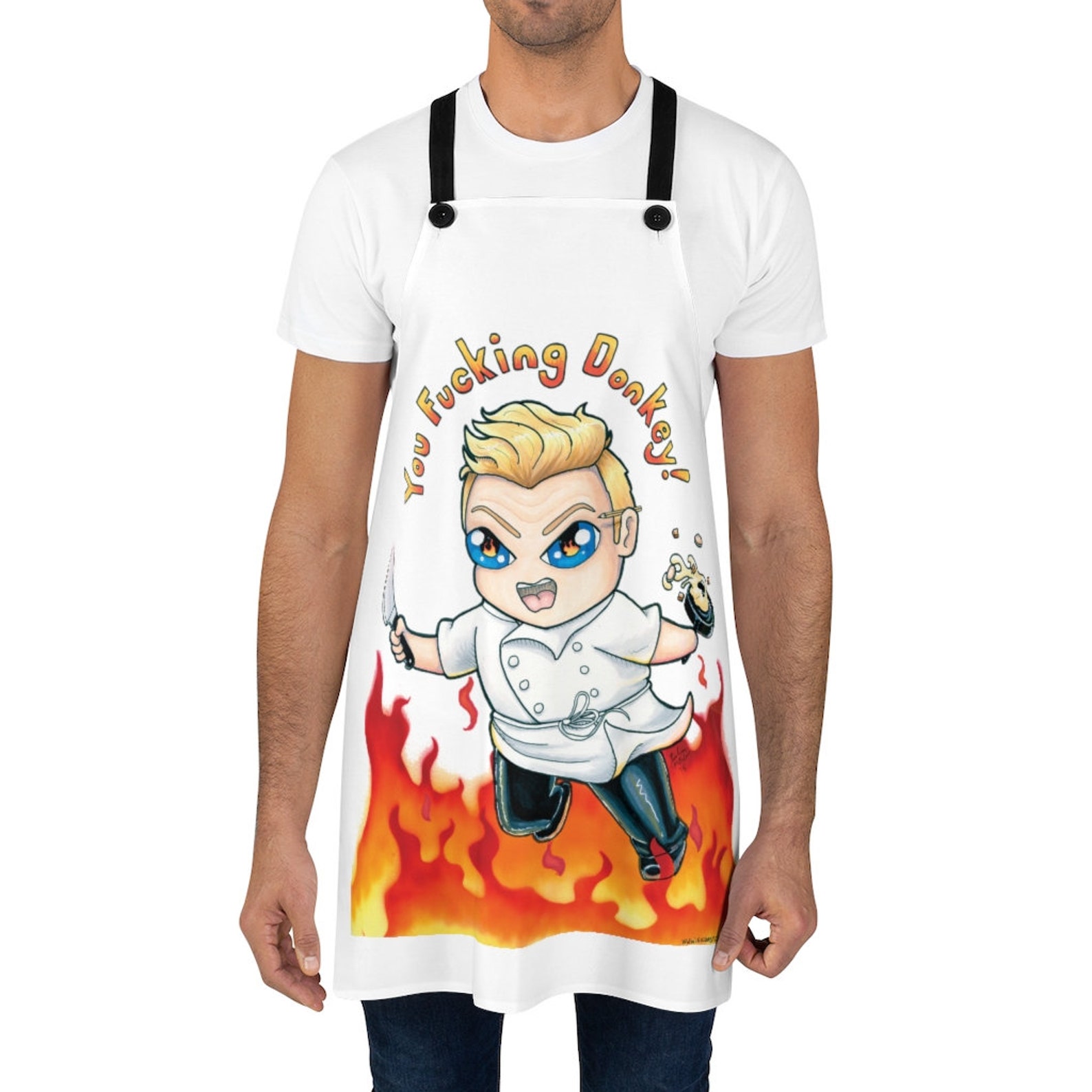 You Fcking Donkey Gordon Ramsay Tribute Apron, Gordon Ramsay, Super ...
