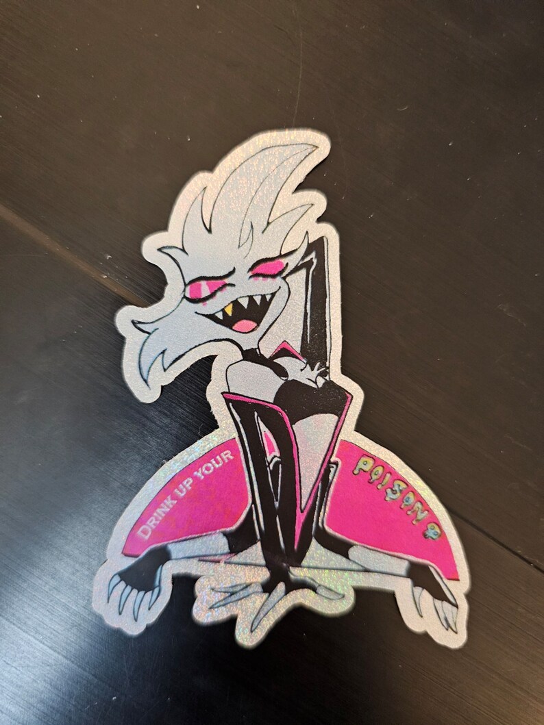 Assorted Hazbin Stickers Hazbin Hotel, Nifty, Angel Dust, Husk, Alastor, Vinyl, Holographic ...