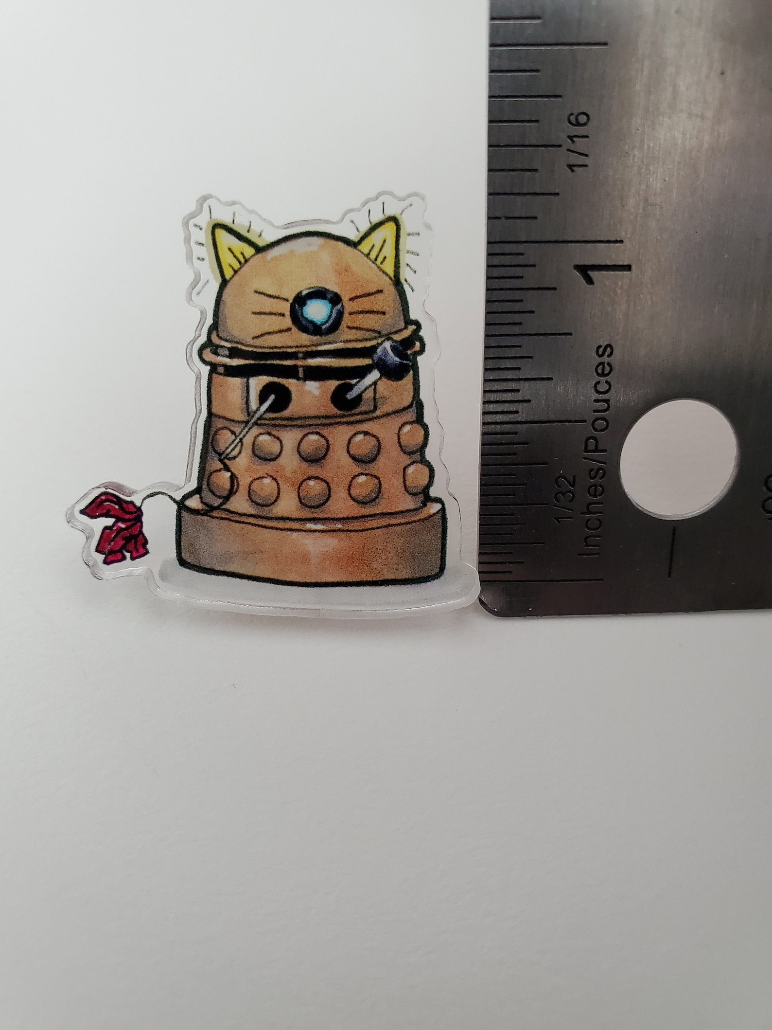 Dalkat Acrylic Pin -dalek, Cat Pin, Dalek Cat Pin, Dalek Pin, Doctor ...