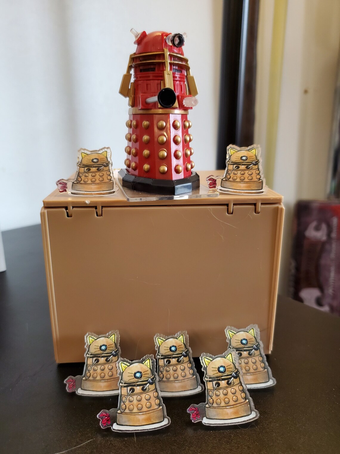 Dalkat Acrylic Pin -dalek, Cat Pin, Dalek Cat Pin, Dalek Pin, Doctor ...