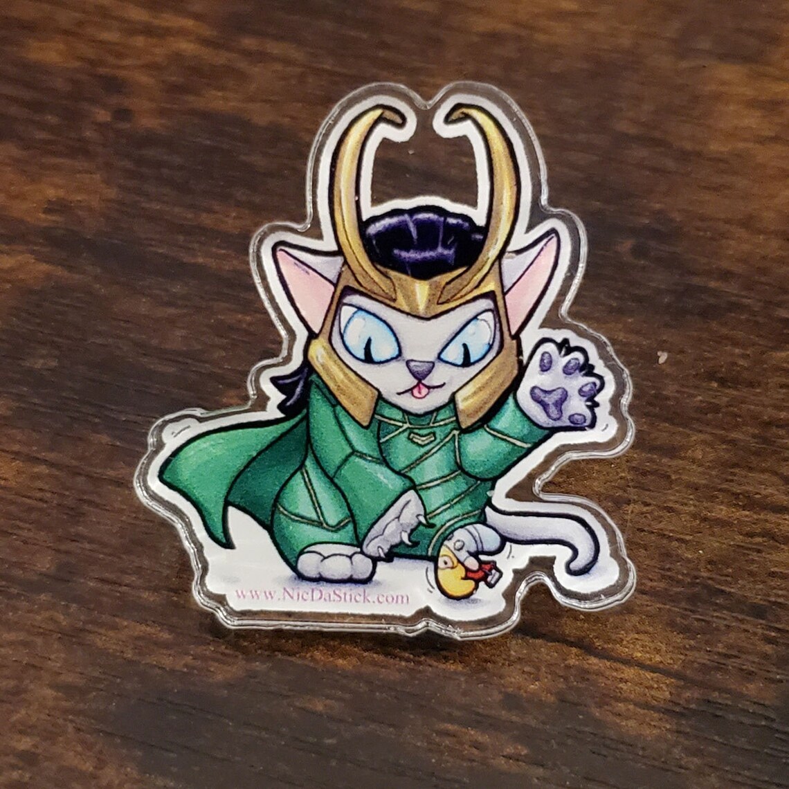 LoKitty Acrylic Pin Loki pin Loki Loki Variant Original | Etsy