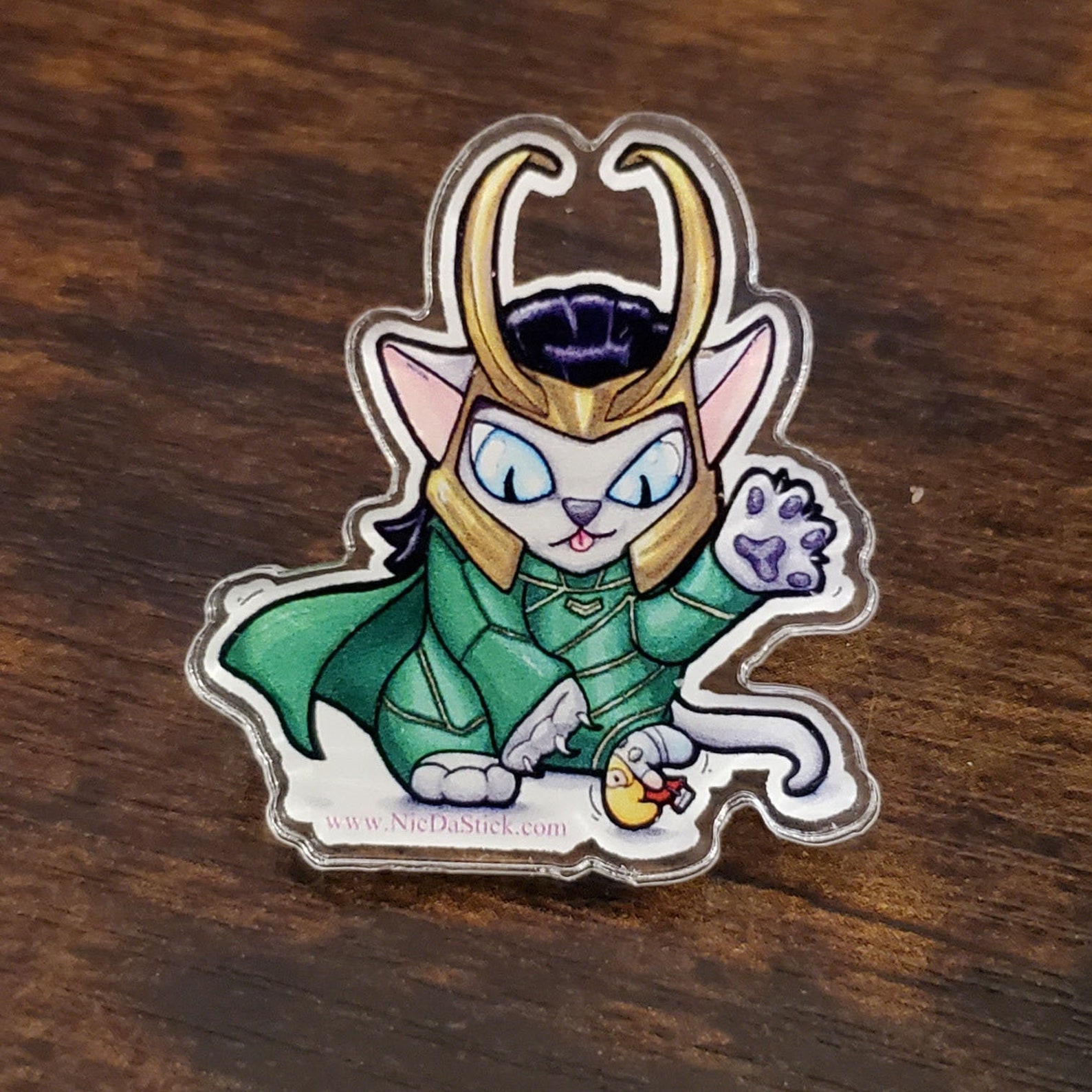 LoKitty Acrylic Pin Loki pin Loki Loki Variant Original | Etsy