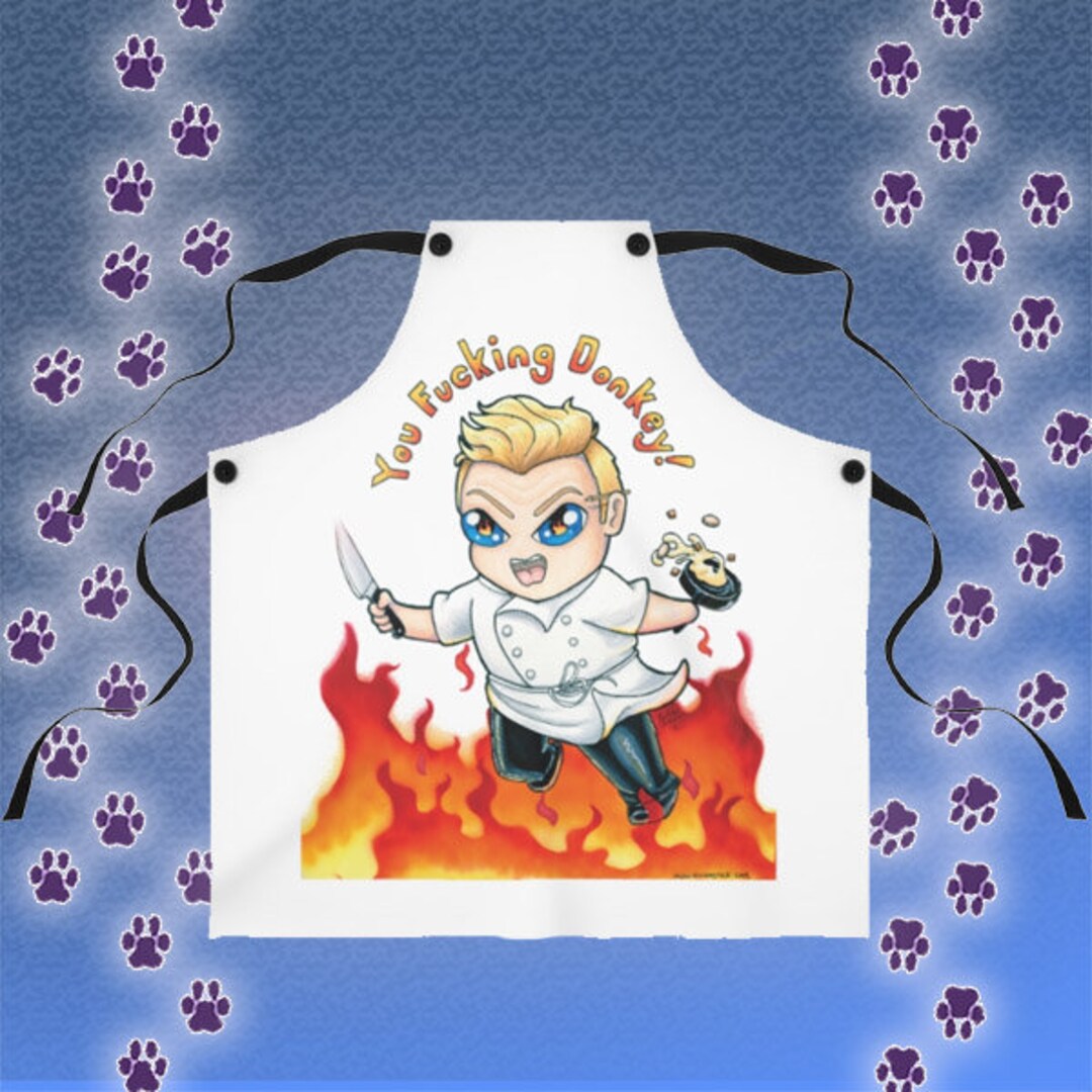 You F*cking Donkey - Gordon Ramsay Tribute Apron, Gordon Ramsay, Super ...