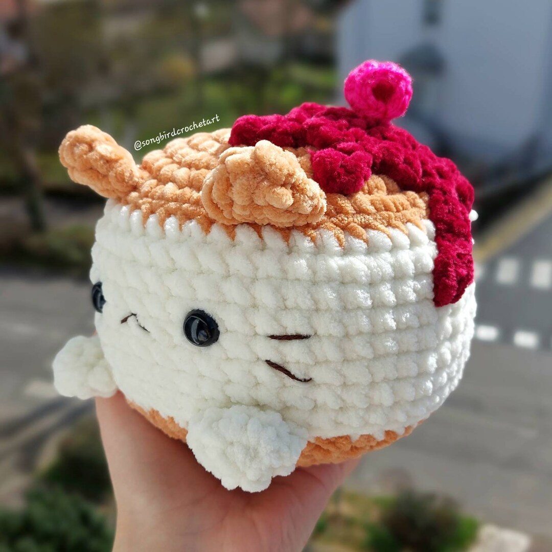 Adorable Crochet Pancake Cat Plush, Handmade Amigurumi - Etsy
