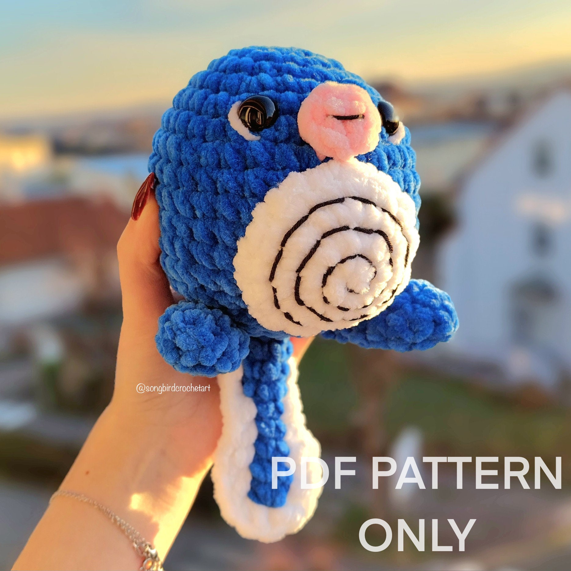 Digital PDF Pattern ONLY, Blue Tadpole Crochet Pattern - Etsy