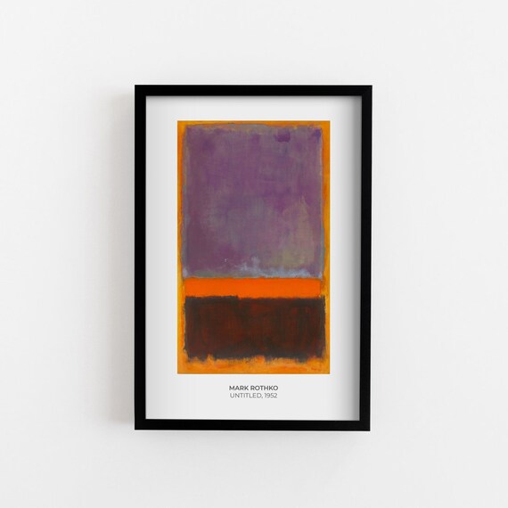 Mark Rothko Untitled 1952 Framed Wall Art Orange Fine Art | Etsy