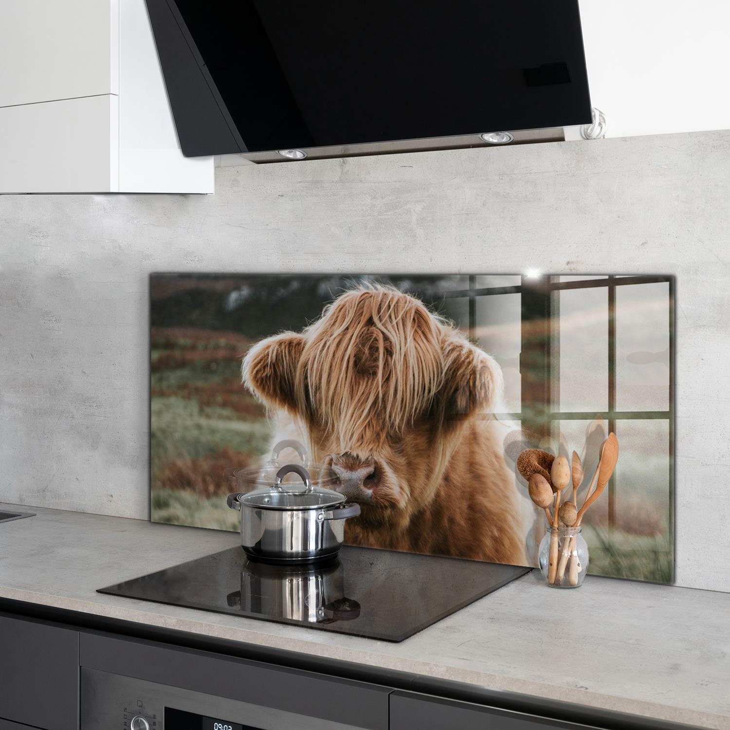 Highland Cow Style Cottage Brown Splashback Kitchen Decor - Etsy