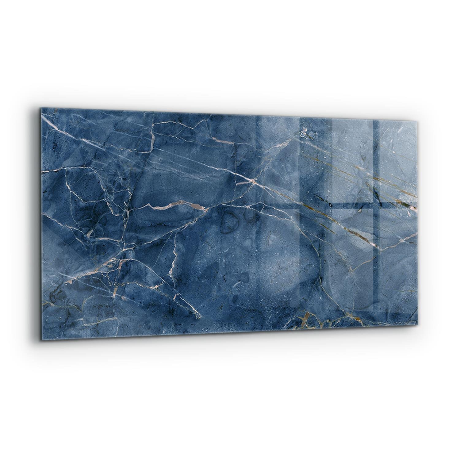 Blue Marble Dark Blue Splashback, Kitchen Decor, High Quality Print ...