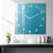Drops of Water on the Glass Glass Clock, Turquoise Wall Clock, Nature ...