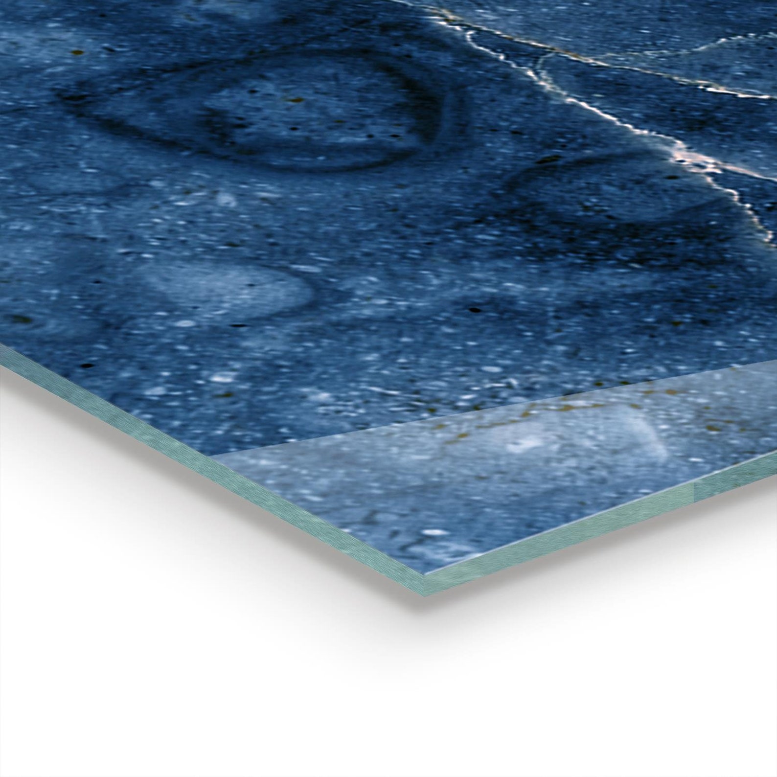 Blue Marble Dark Blue Splashback, Kitchen Decor, High Quality Print ...