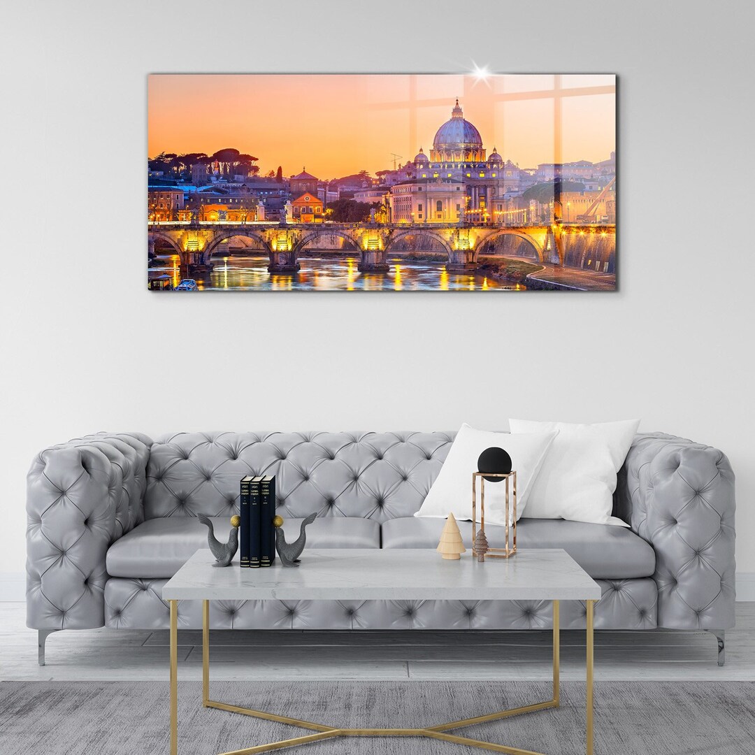 Cathédrale St. Piotr à Rome Impression en verre trempé, Art mural ...