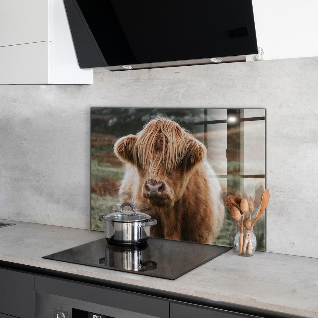 Highland Cow Style Cottage Brown Splashback Kitchen Decor - Etsy