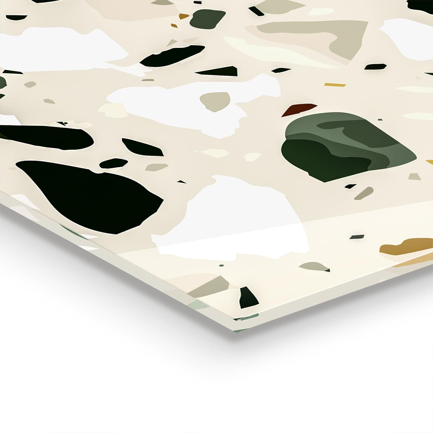 Terrazzo Natural Stone Neutral Colors Splashback Glass - Etsy