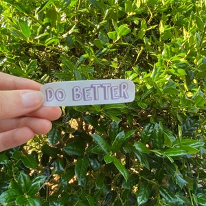 Do Better Sticker Waterproof Sticker for Water Bottles - Etsy