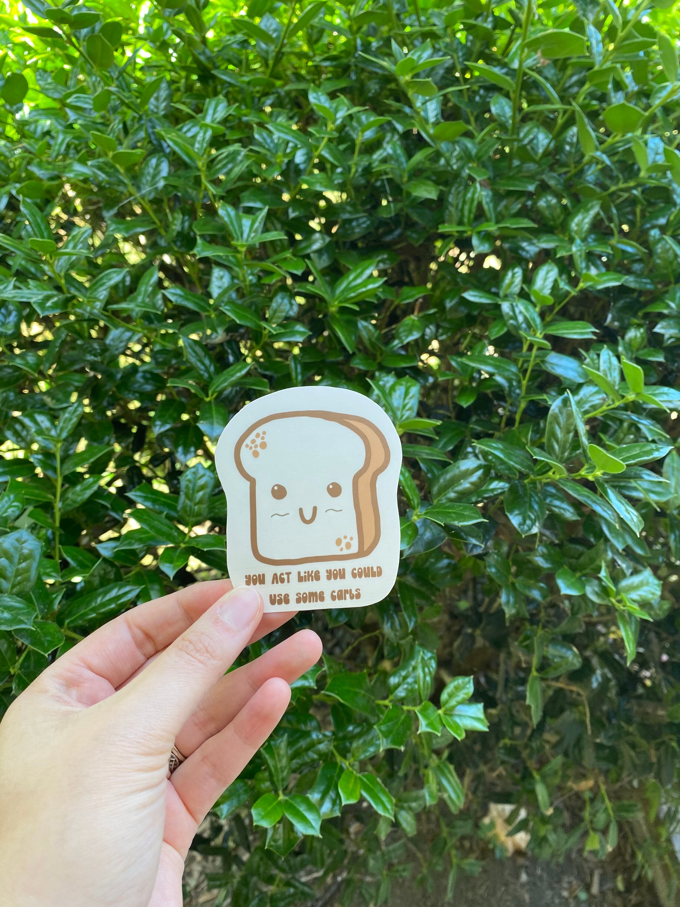 Cartoon Bread Sticker You Need Carbs Sticker - Etsy