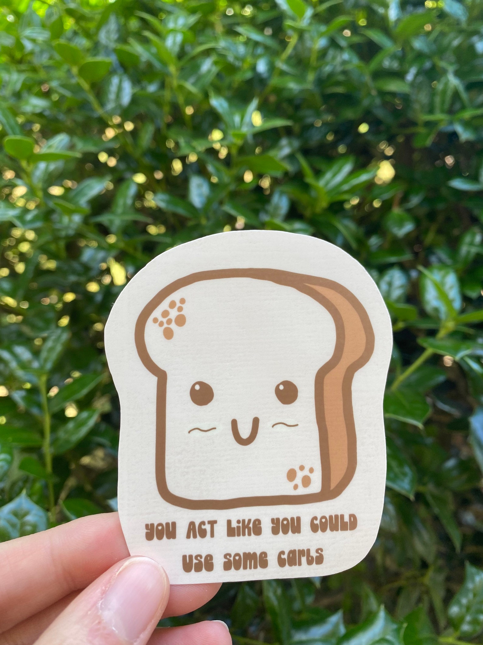 Cartoon Bread Sticker You Need Carbs Sticker - Etsy