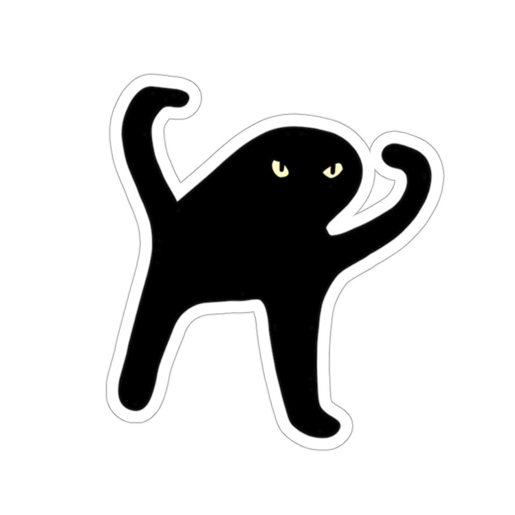 Cursed Cat Sticker - Etsy