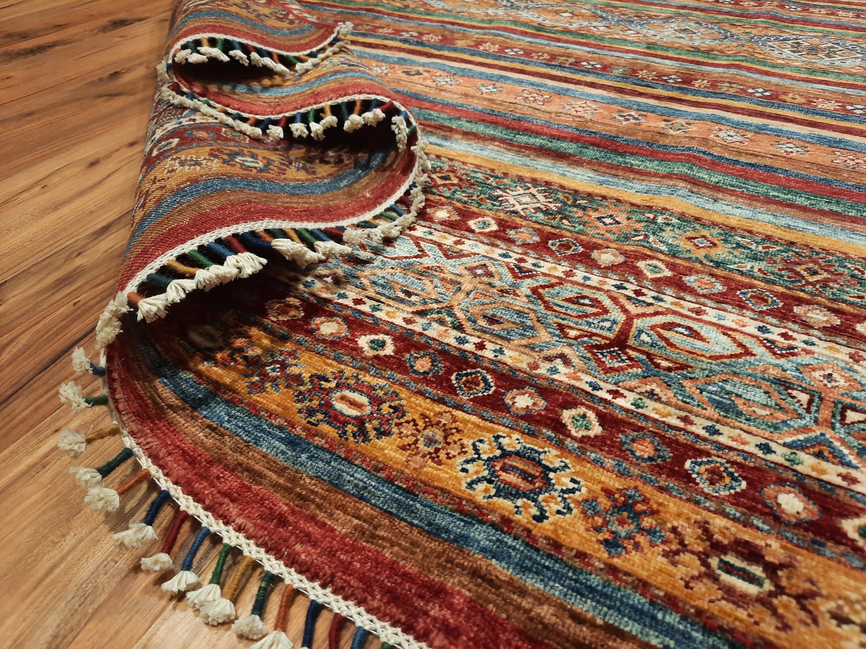 Colorful rug 6 x 8 rug red area rug with fringe handmade rug | Etsy