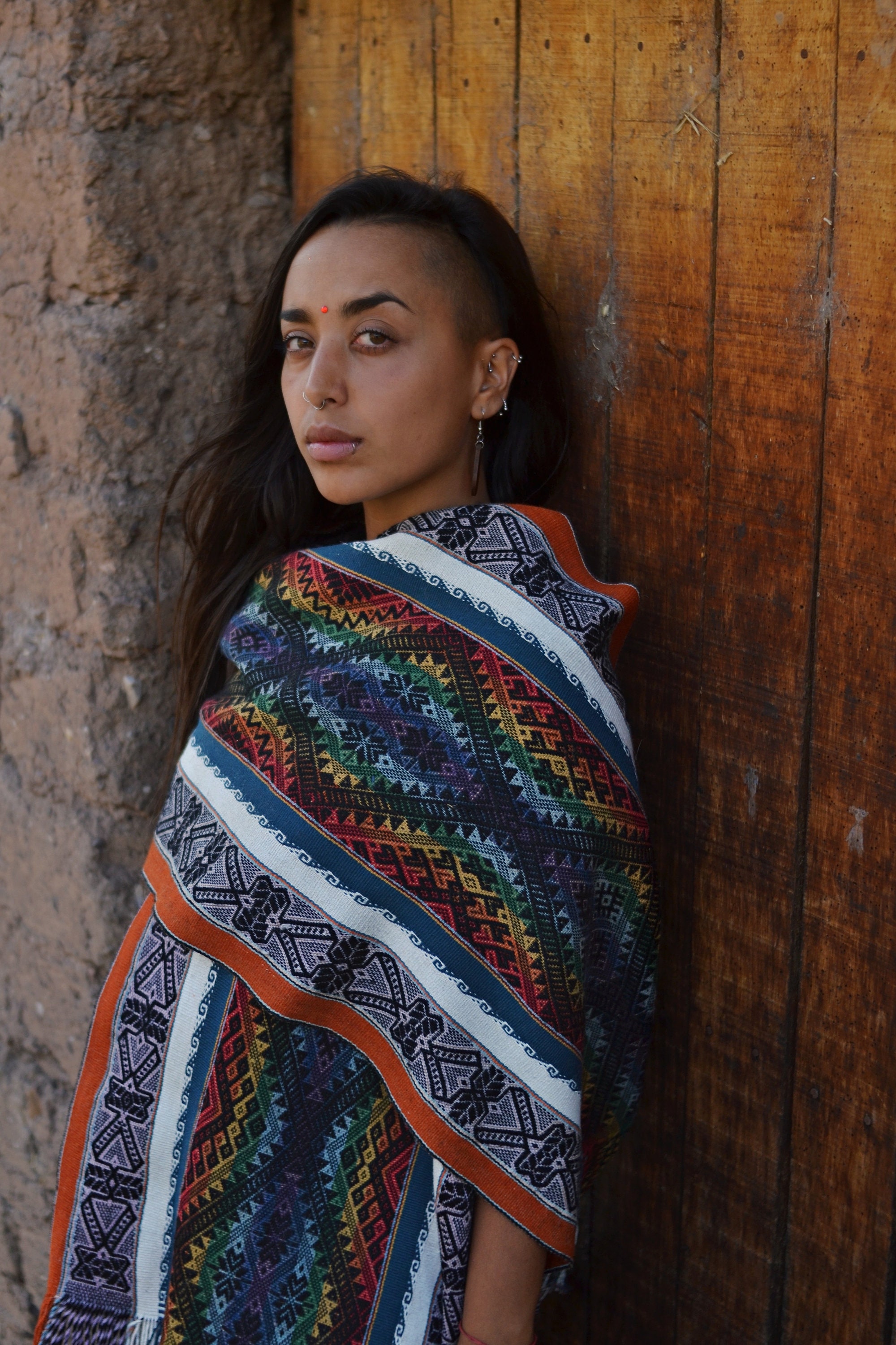 Magnificent Peruvian Alpaca Shawl With Sacred Symbols/ Andean Ceremony ...