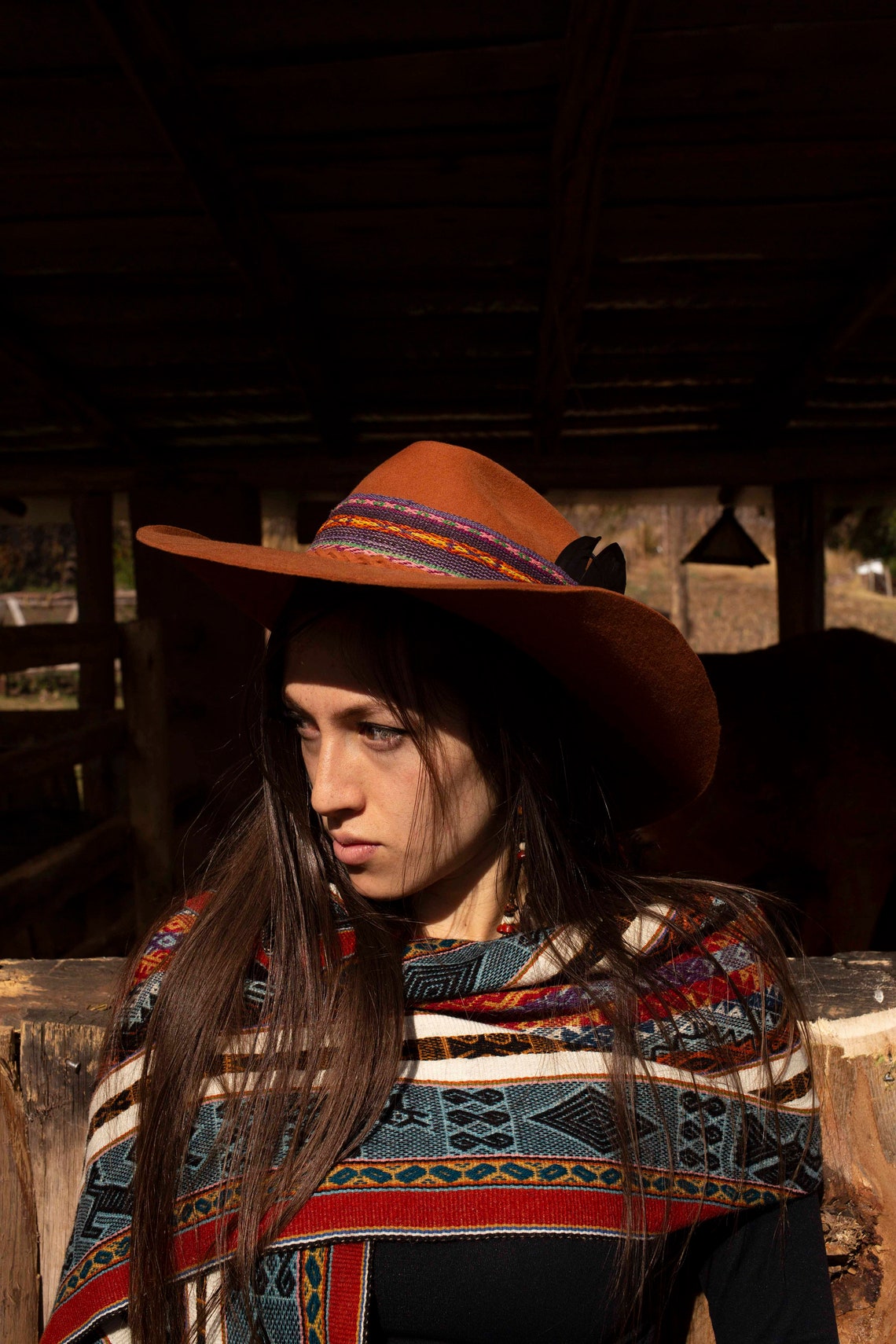 Peruvian Alpaca Shawl / Ceremony Scarf / Andean Shoulder Wrap / Fair ...