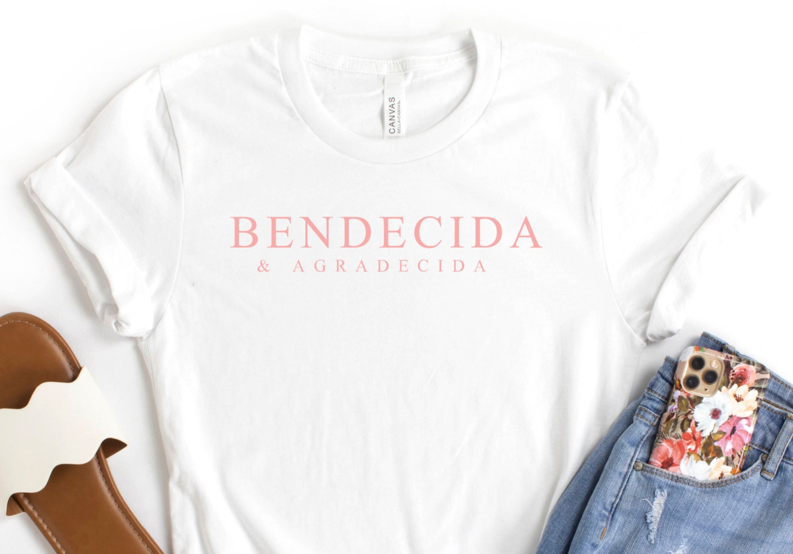 Camisa Cristiana, Bendecida Y Agradecida, Blessed Shirts, Faith Spanish ...