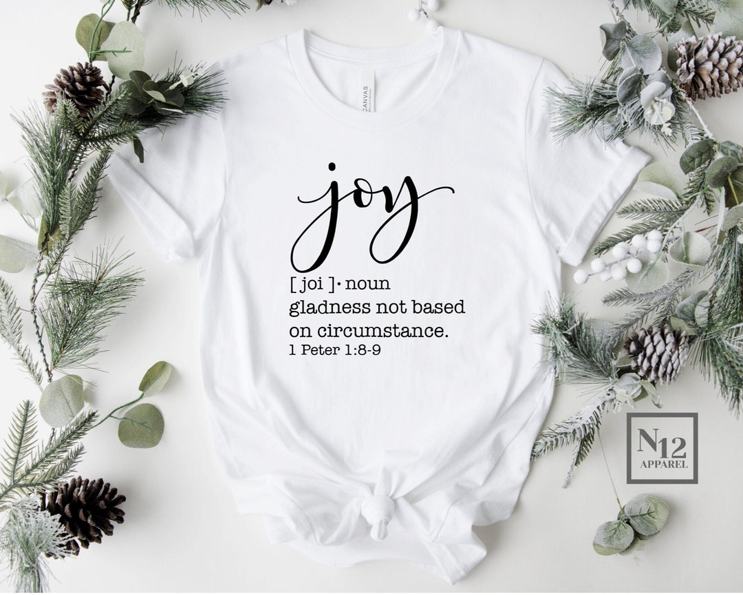 Joy Definition Christian Shirt: Inspirational Bible Verse Tee - Etsy