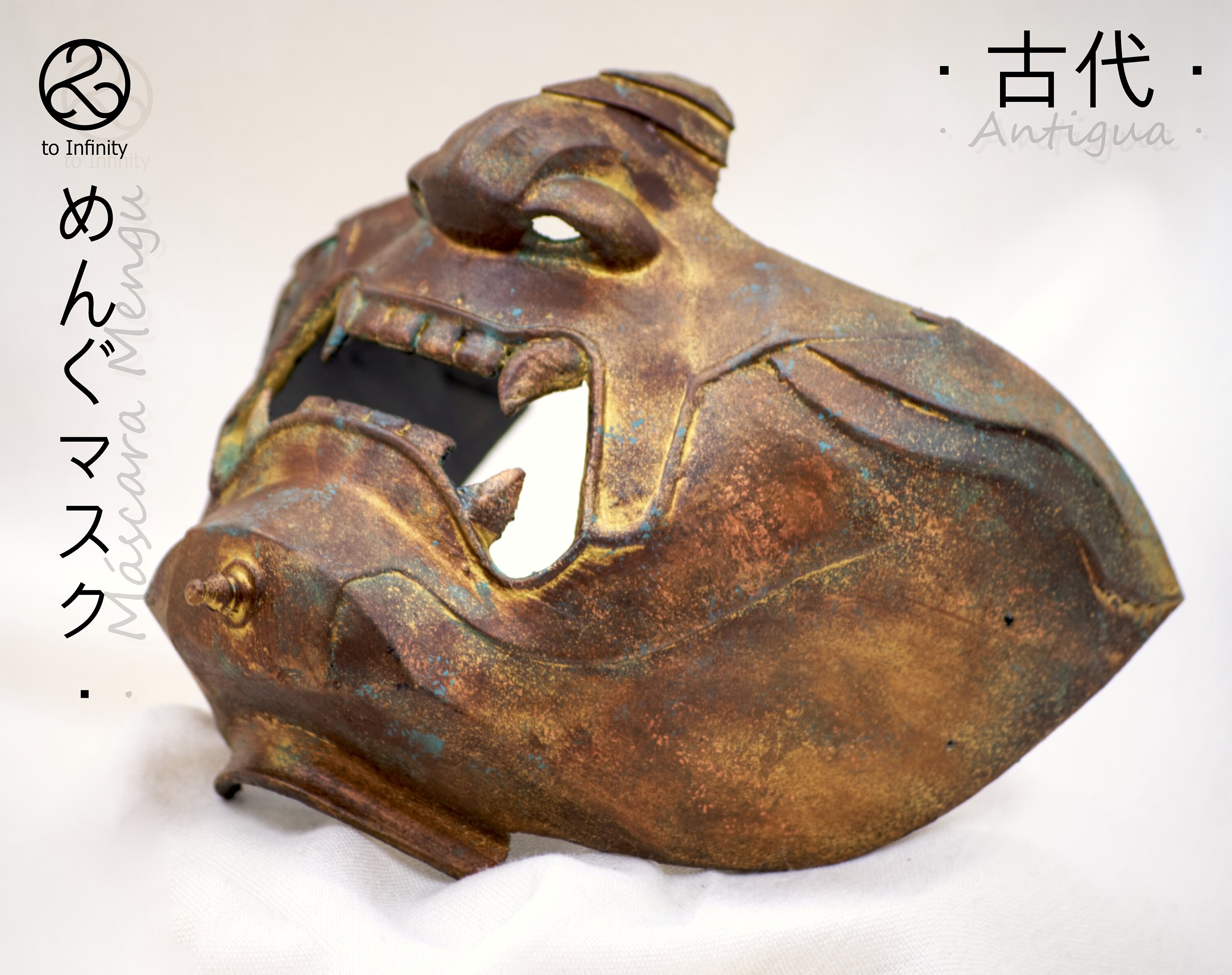 Ancient Mengu Mask, Traditional Japan Mask for Wearing & Deco Ancient ...