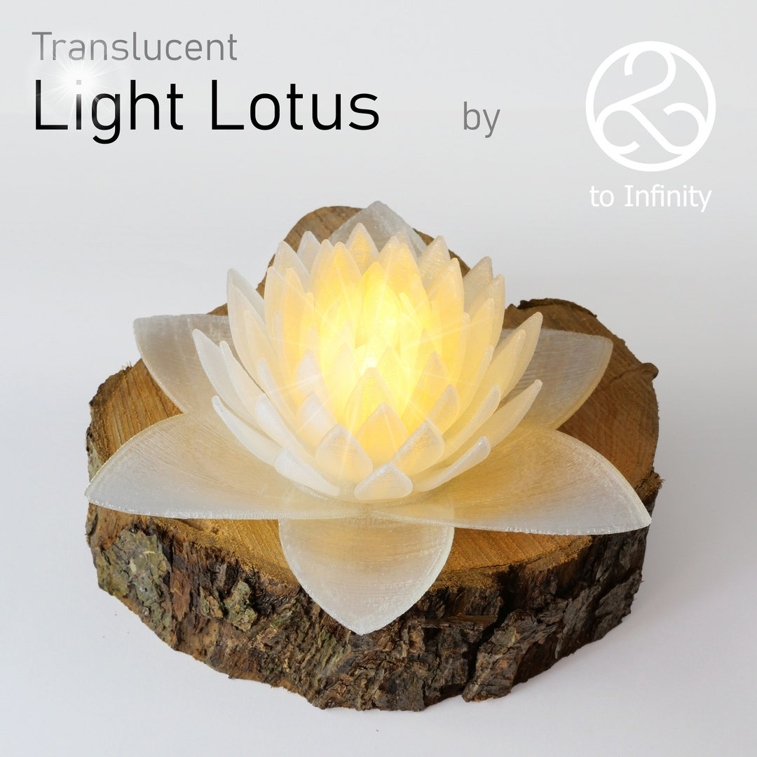 Translucent Ice Light Lotus; a Delicate Lamp in Harmony With Nature ...