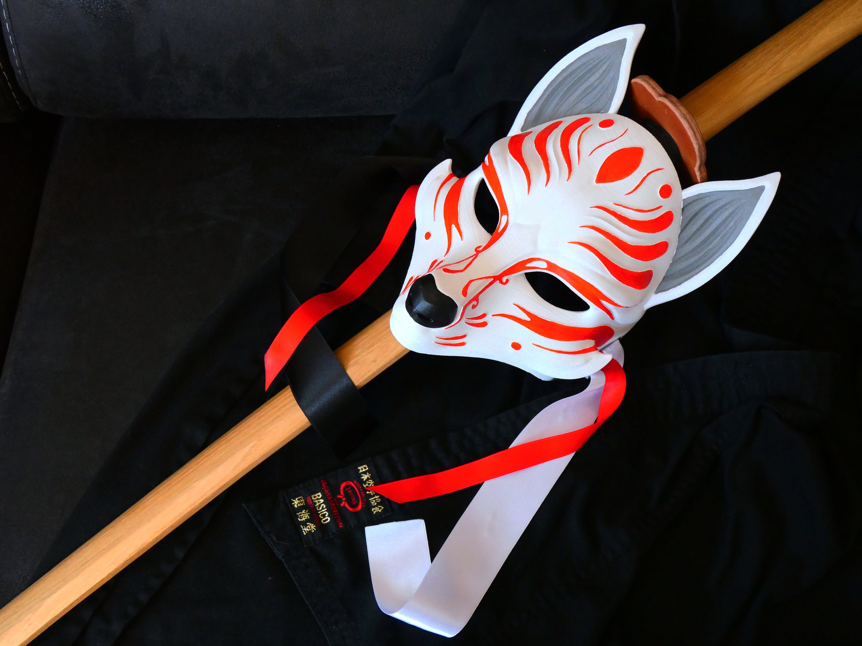 Traditional Kitsune Mask a Traditional Mask for Wearing & Deco - Etsy
