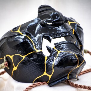 Kintsugi Mengu Mask, Traditional Japan Mask for Wearing & Deco Mengu ...