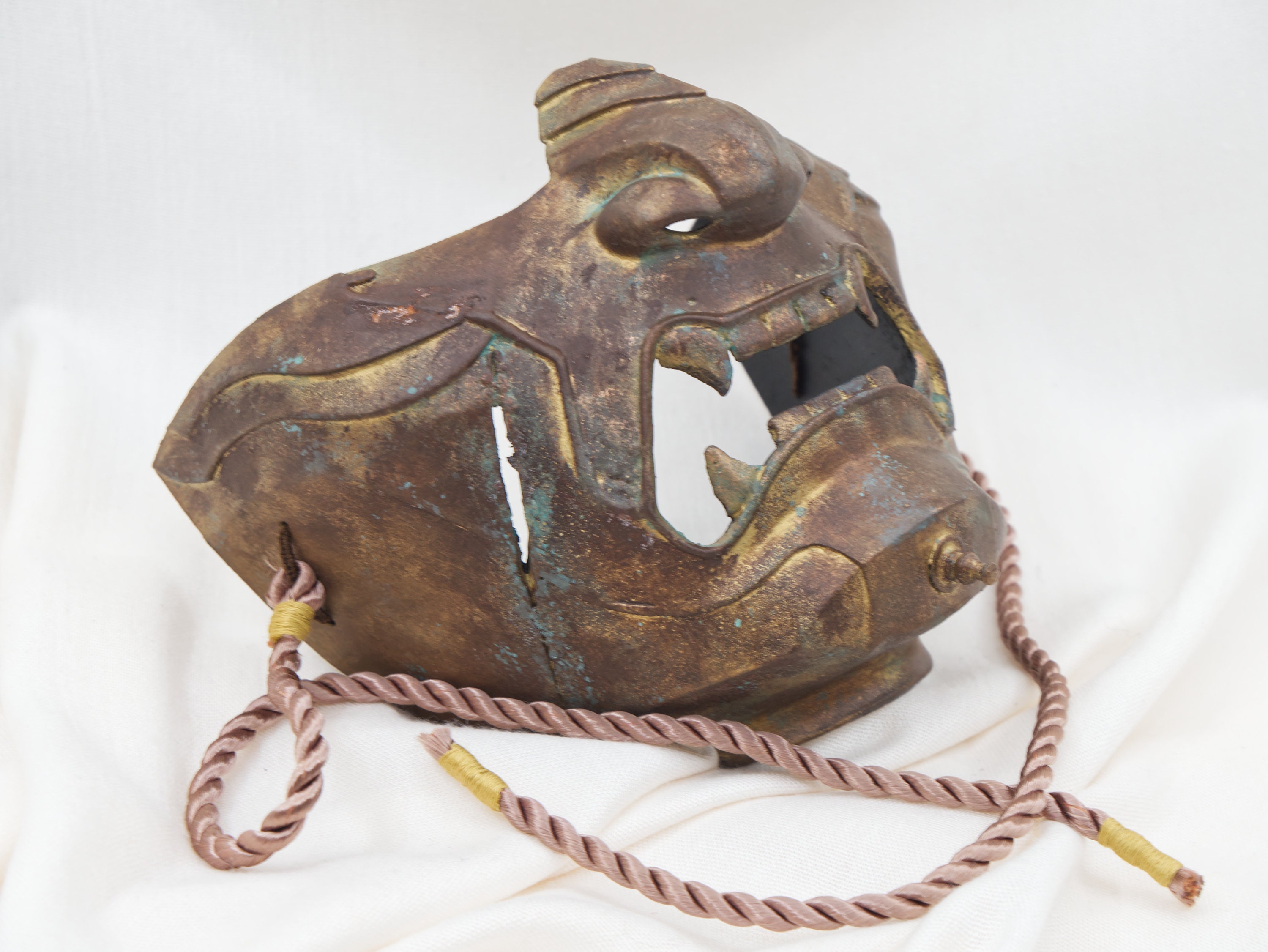 Ancient Mengu Mask, Traditional Japan Mask for Wearing & Deco Ancient ...
