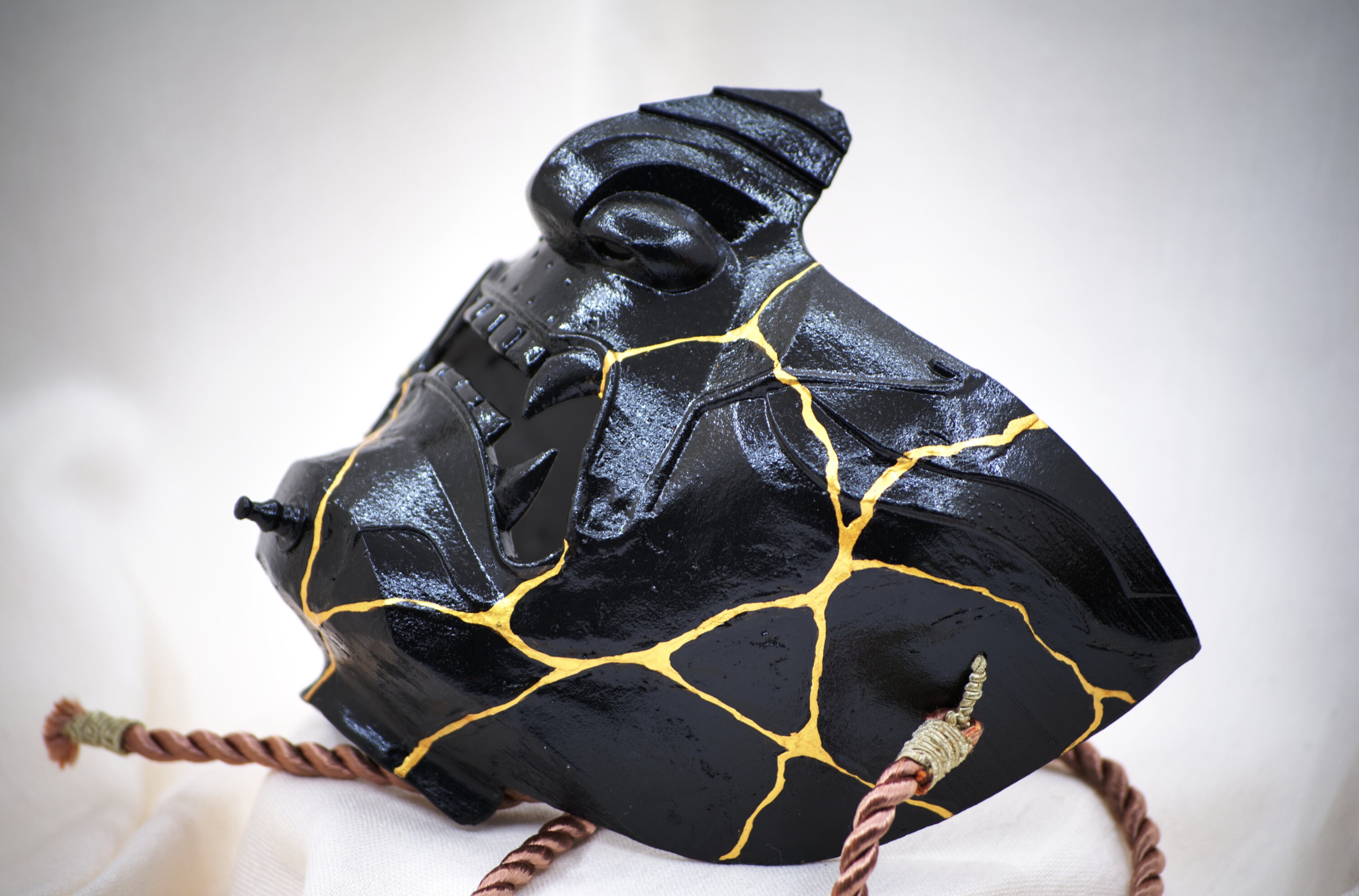 Kintsugi Mengu Mask, Traditional Japan Mask for Wearing & Deco Mengu ...